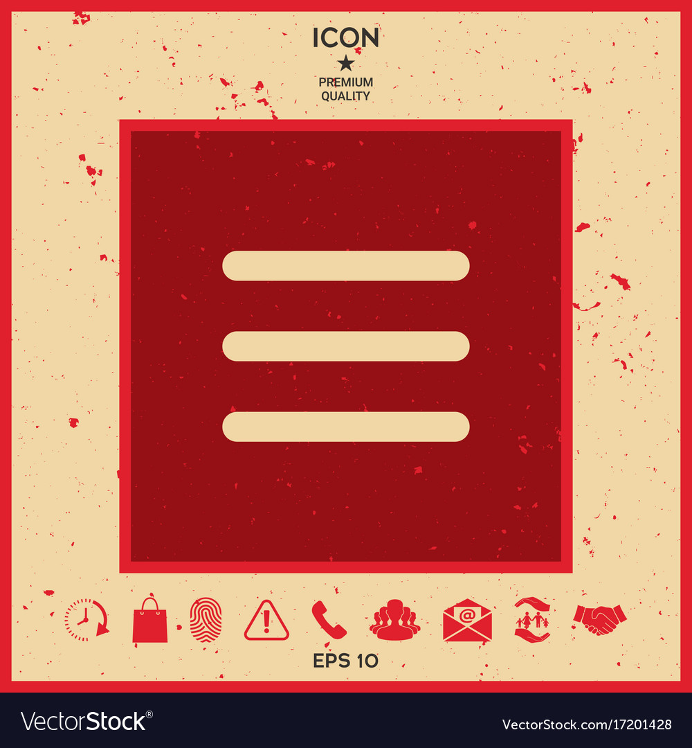 Menu icon Royalty Free Vector Image - VectorStock