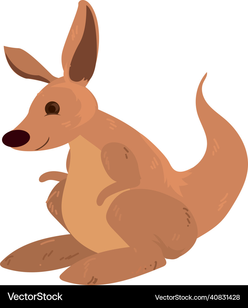 Pretty baby kangoroo Royalty Free Vector Image
