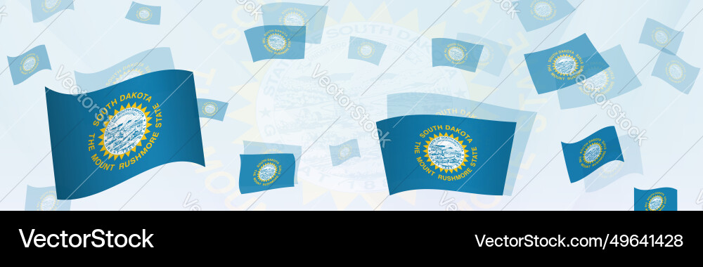 South dakota flag-themed abstract design Vector Image