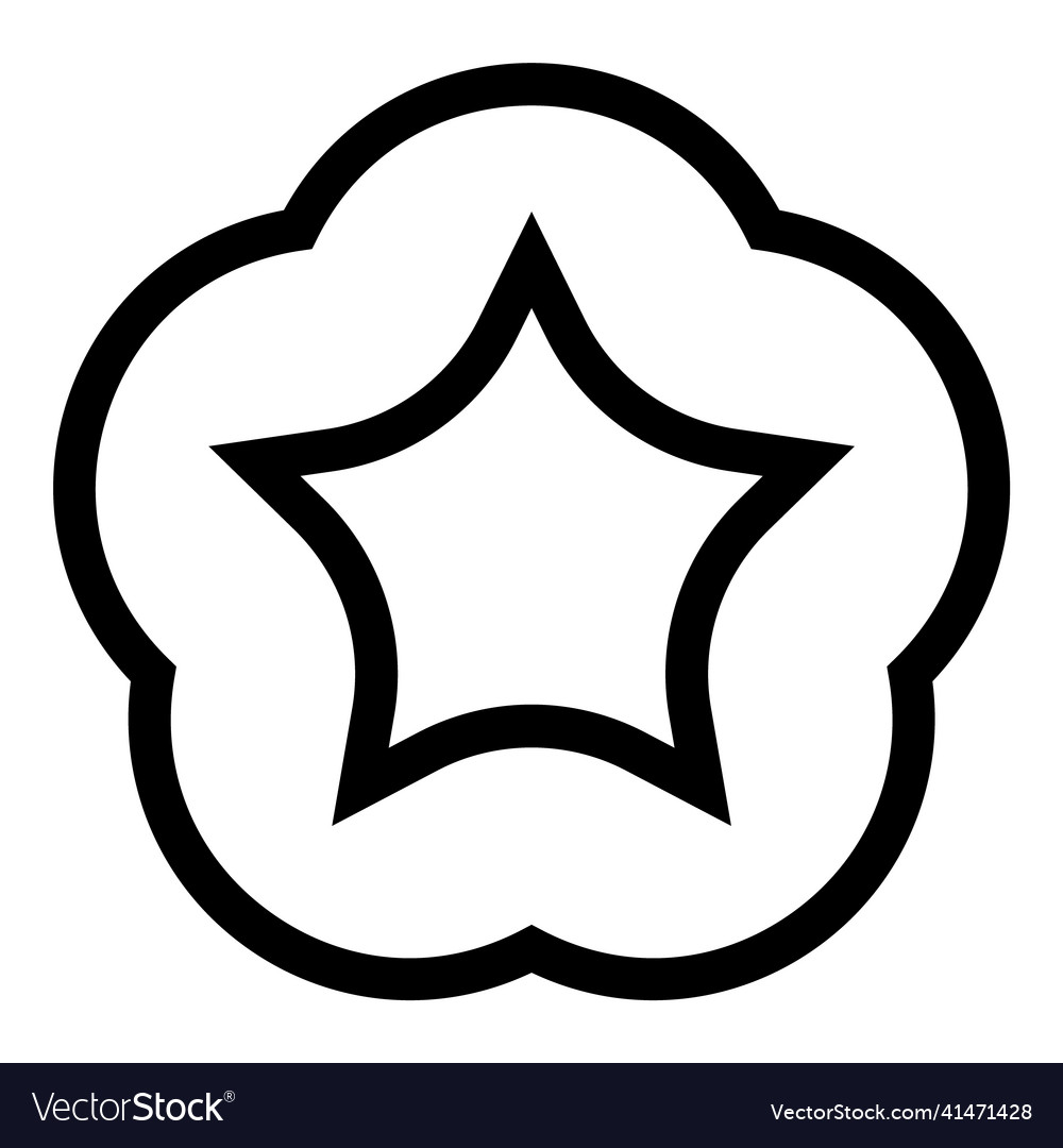 Stars flat icon isolated on white background Vector Image
