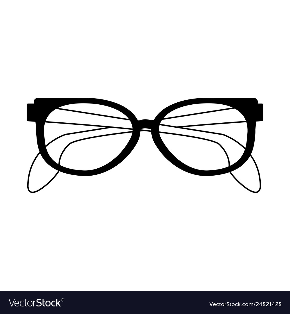 Sunglasses Fashion Accessory Isolated In Black Vector Image