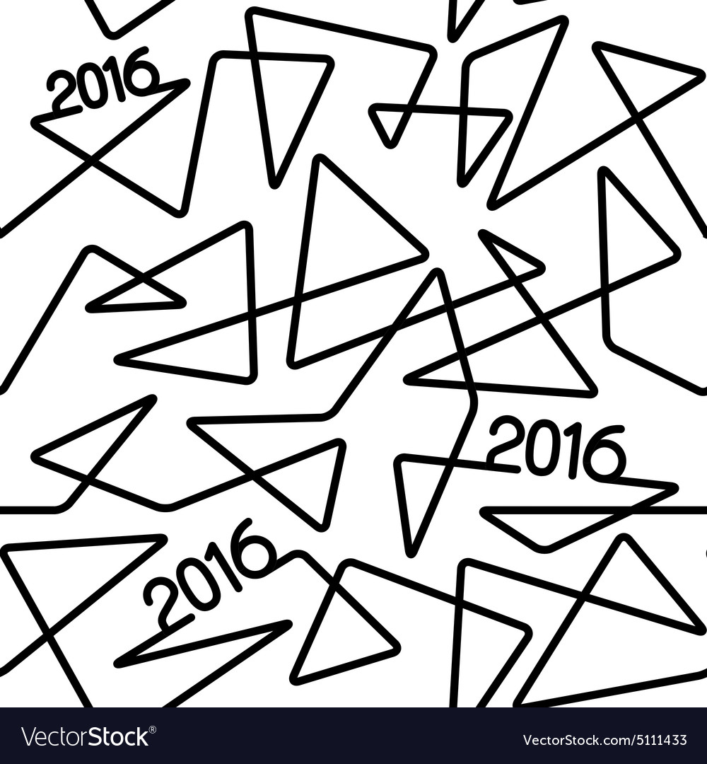2016 year linear pattern Royalty Free Vector Image