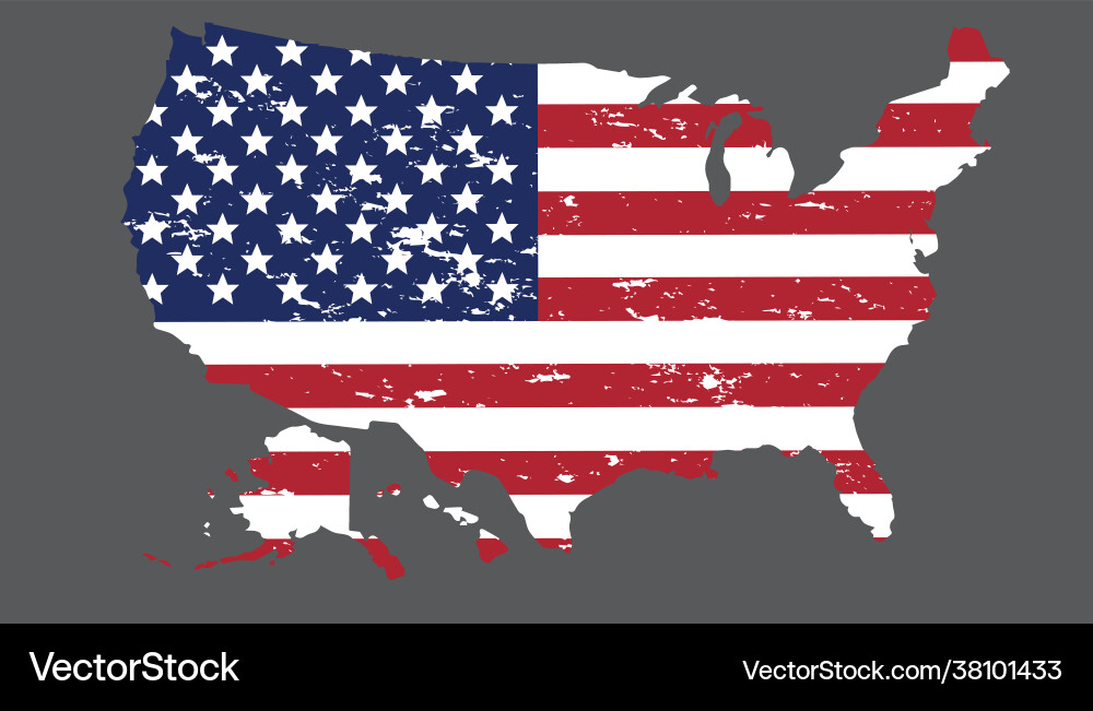 America map icon usa silhouette map all Royalty Free Vector