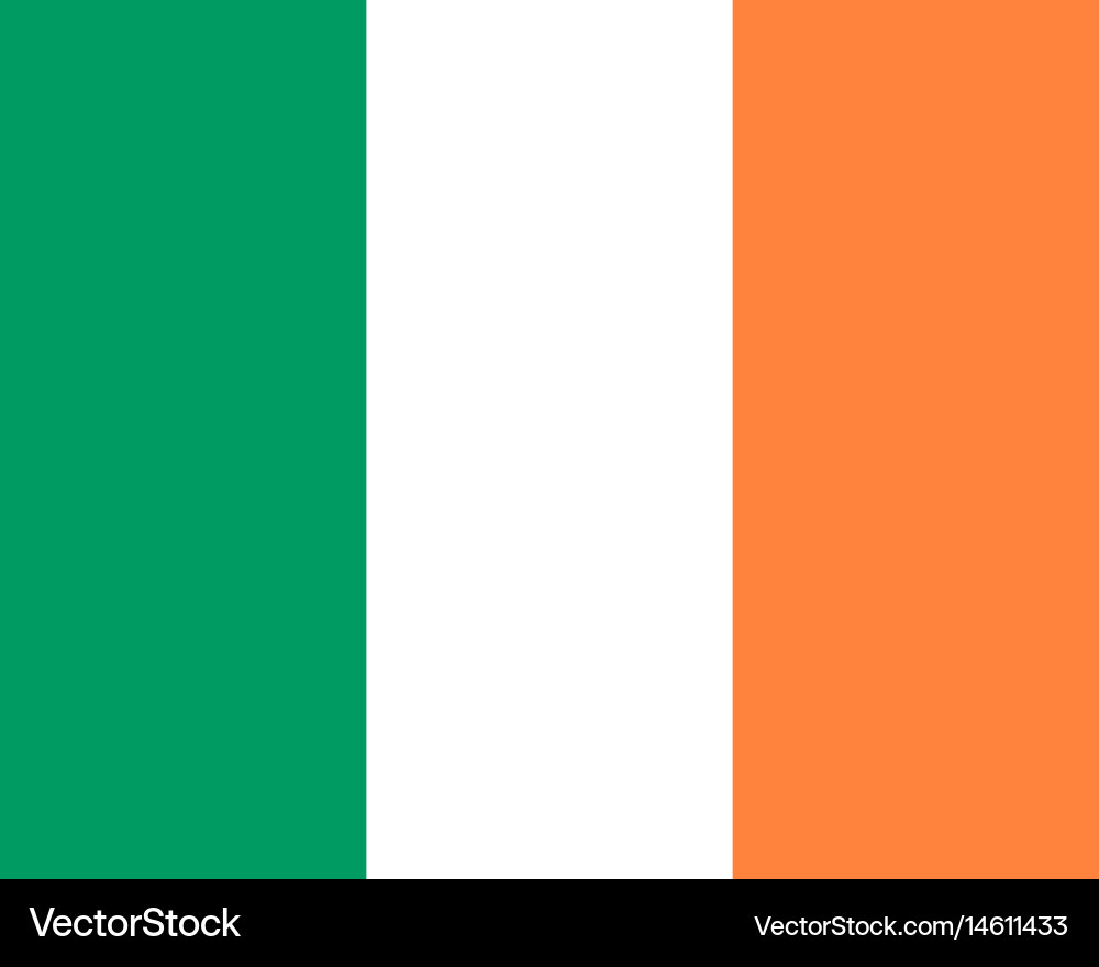 Colored flag of ireland Royalty Free Vector Image