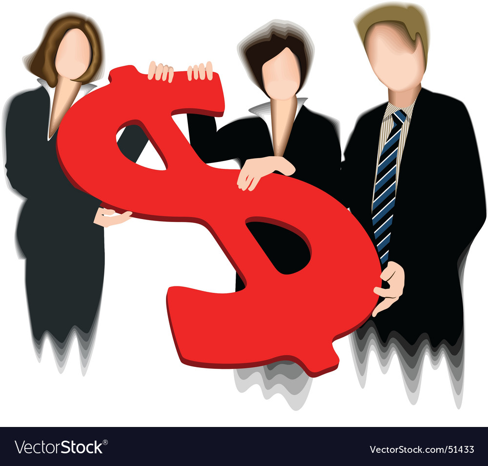 Dollar red Royalty Free Vector Image - VectorStock