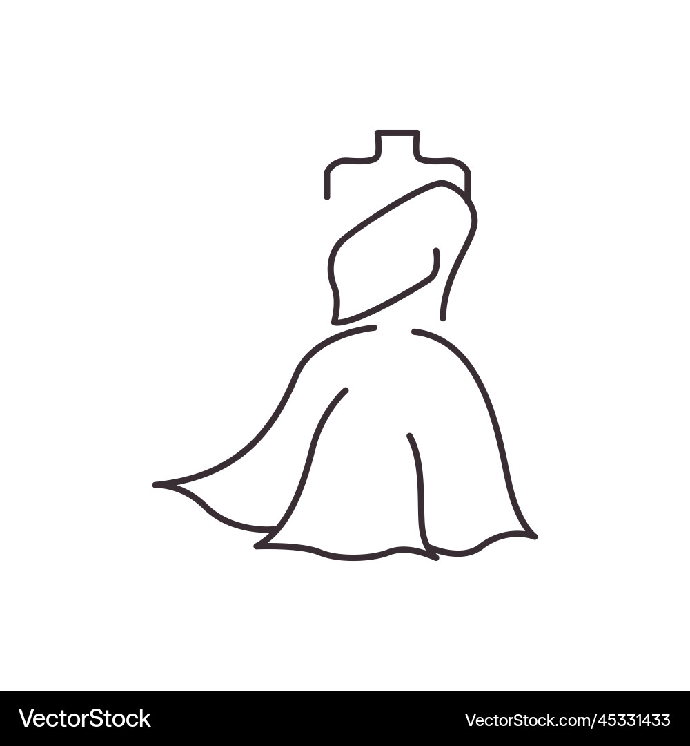 Dress art line icon logo Royalty Free Vector Image