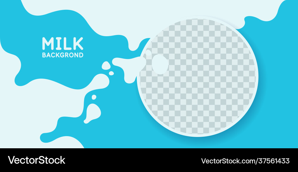 Modern poster fresh milk with splashes on a light Vector Image