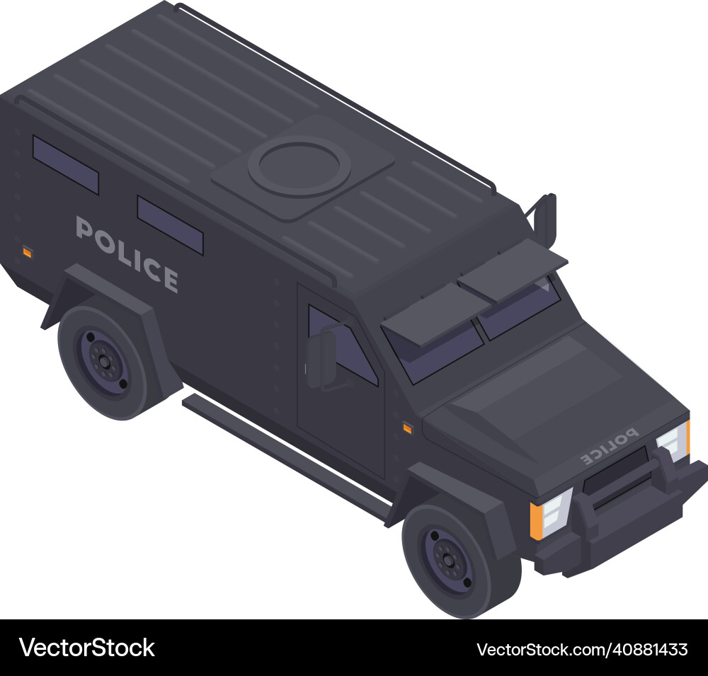 Swat police car composition Royalty Free Vector Image
