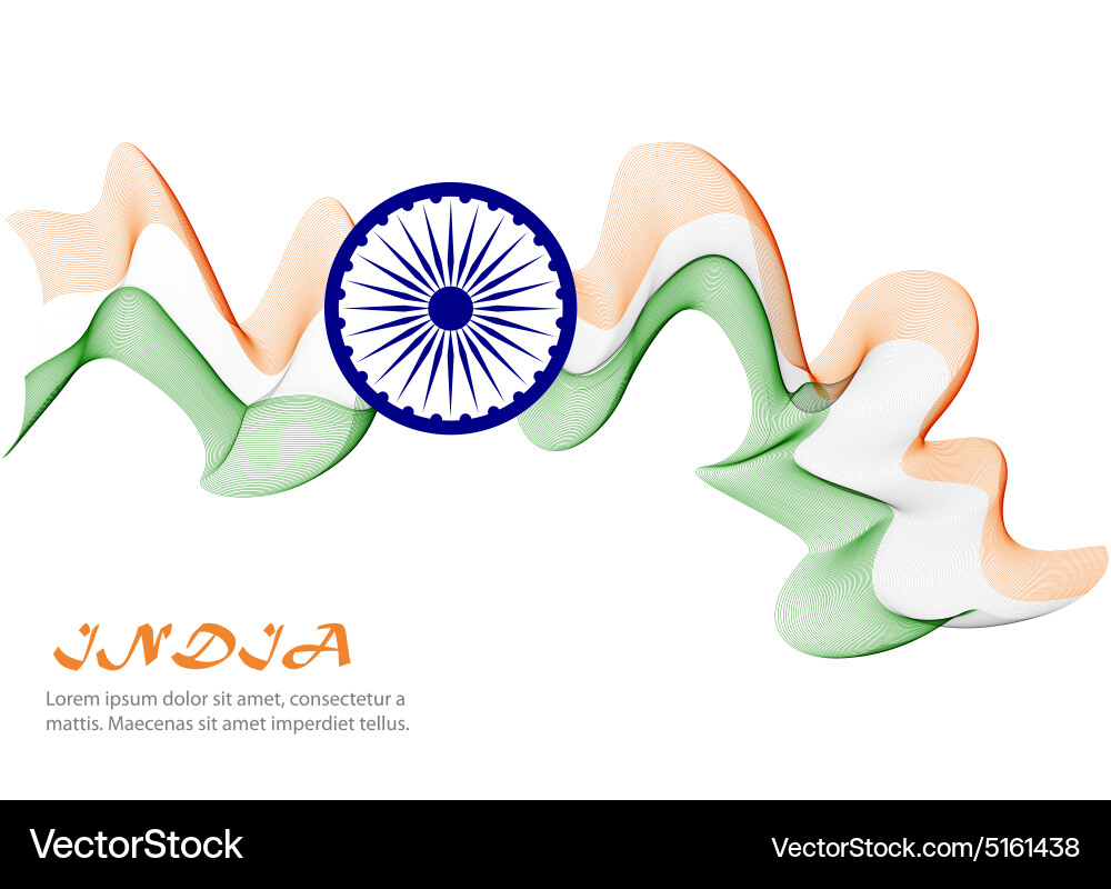 Abstract flag of india Royalty Free Vector Image