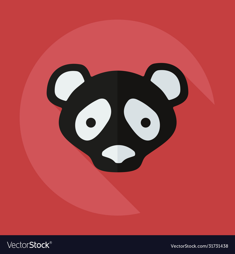 Flat modern design with shadow icons pandas Vector Image