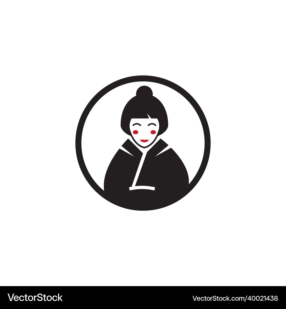 Geisha face Royalty Free Vector Image - VectorStock