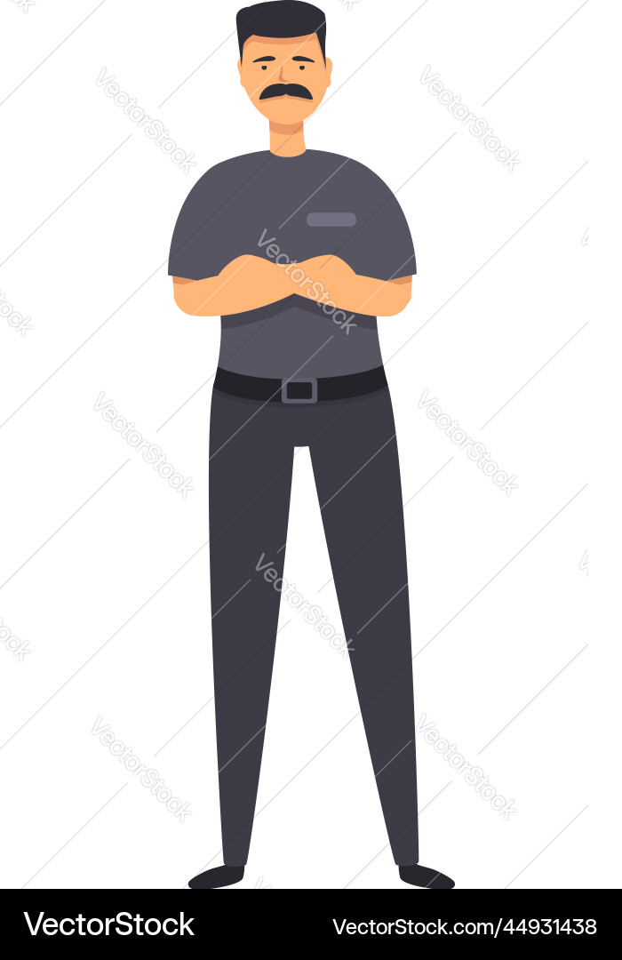 Guard job icon cartoon security man Royalty Free Vector