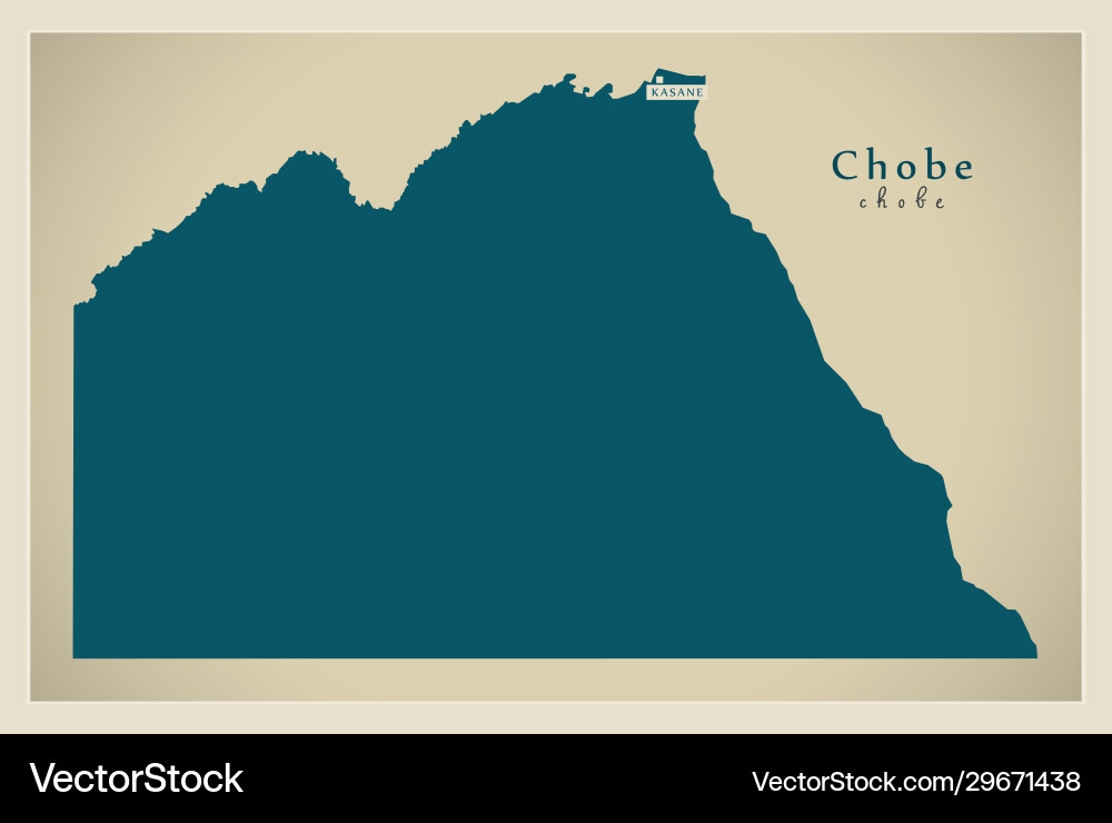Modern map - chobe district botswana Royalty Free Vector