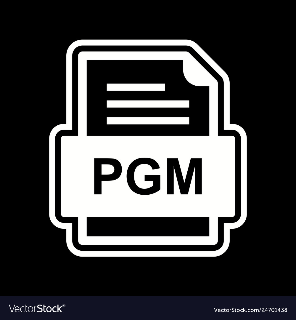 Pgm file document icon Royalty Free Vector Image