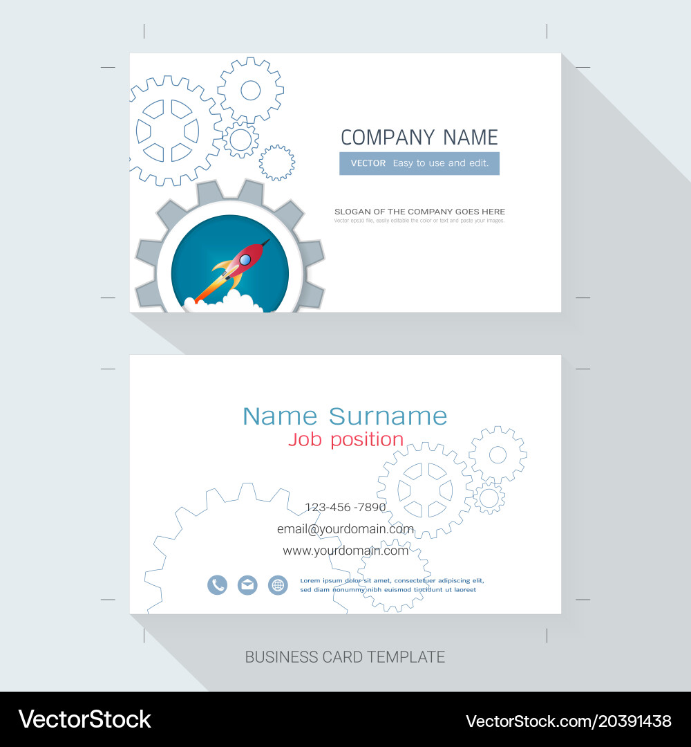 Startup business card or name template Royalty Free Vector