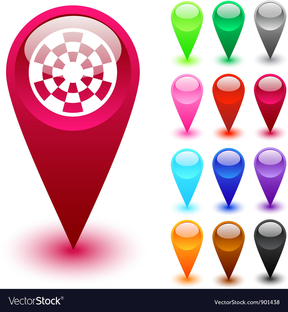 Target button Royalty Free Vector Image - VectorStock