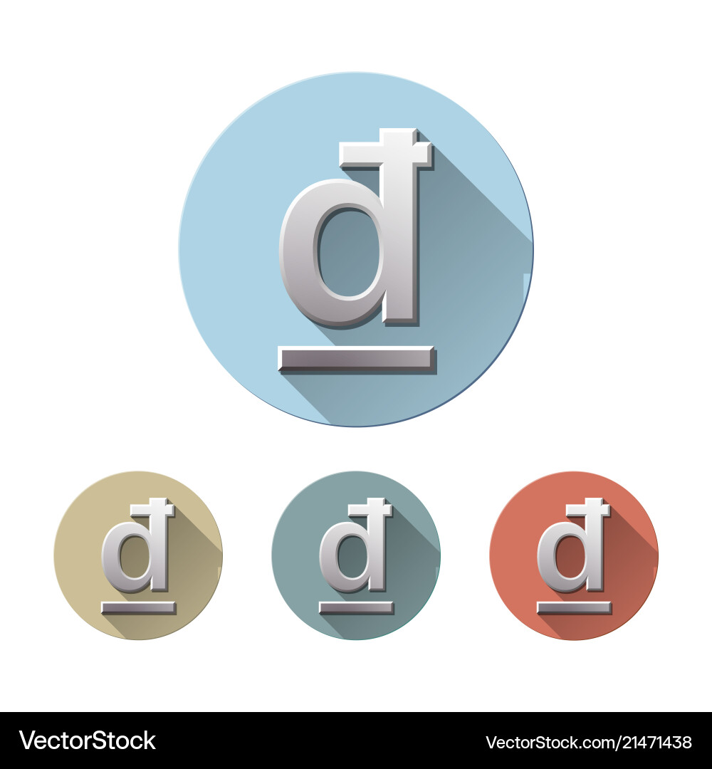 Vietnamese dong currency sign Royalty Free Vector Image