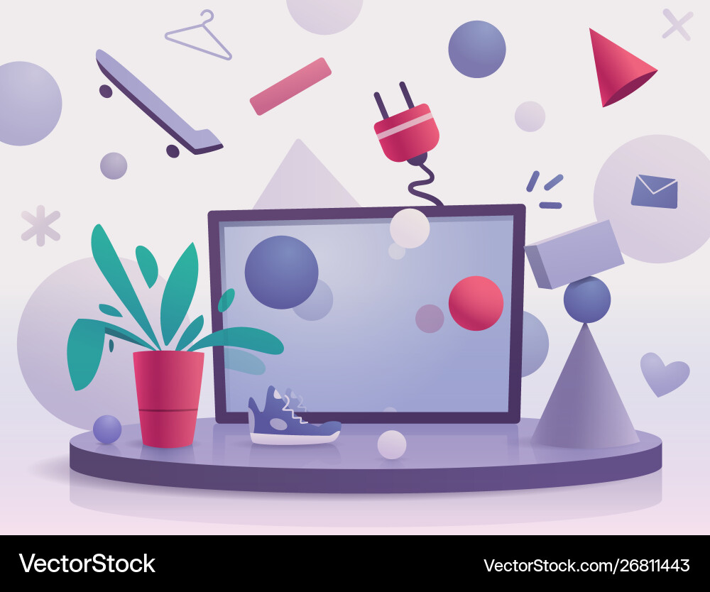 Abstract colorful poster for web and print Vector Image
