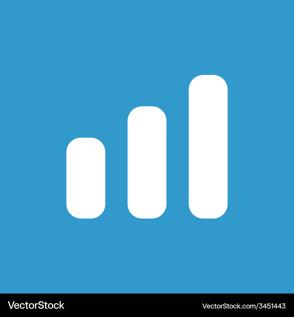 Business diagram chart icon white on the blue Vector Image