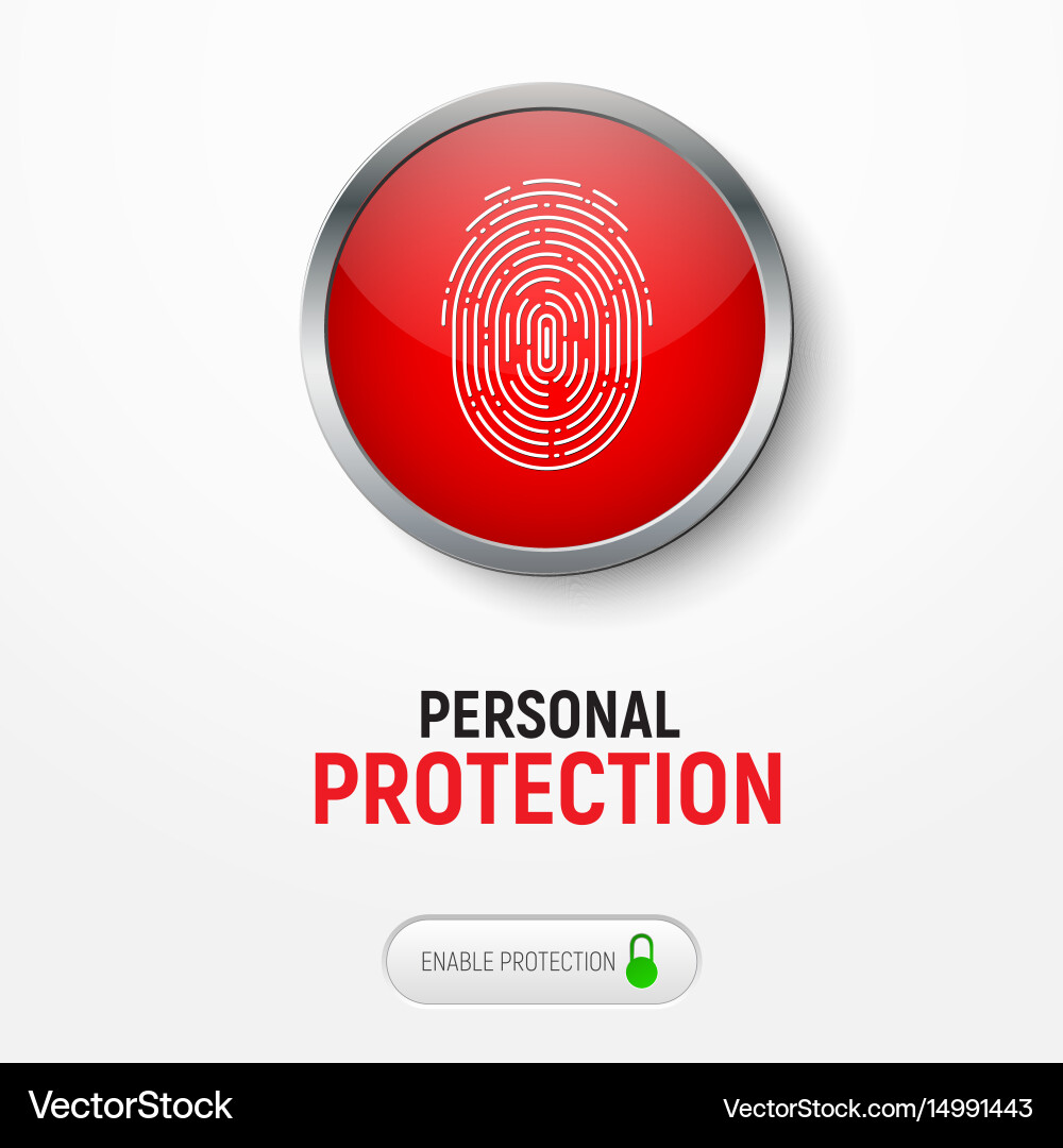 Design of a white banner with red button Vector Image