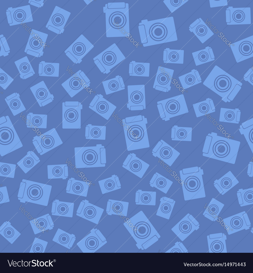 Digital camera icon seamless pattern Royalty Free Vector