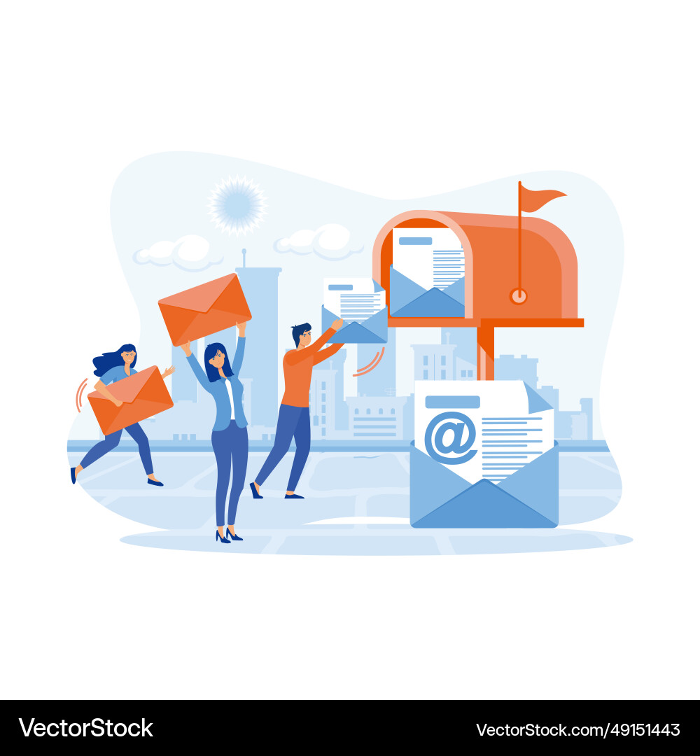 Mail service and correspondence delivery concept Vector Image