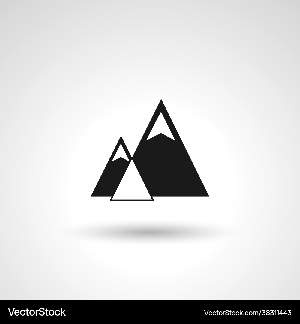 Mountains sign mountain isolated simple icon Vector Image