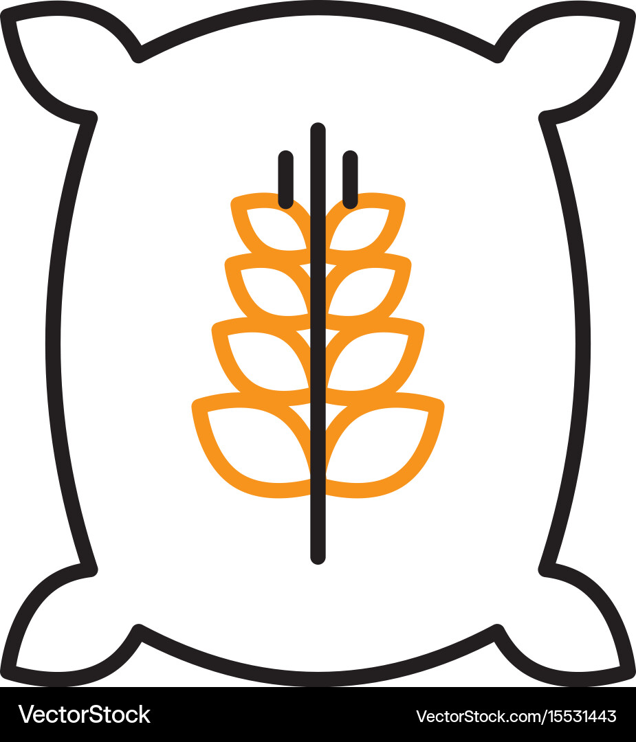 Sack of wheat icon Royalty Free Vector Image - VectorStock