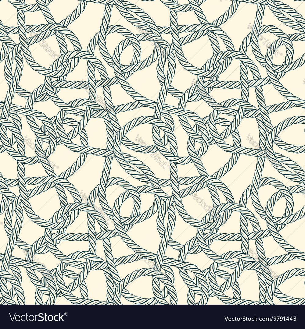 Seamless rope loops pattern Royalty Free Vector Image