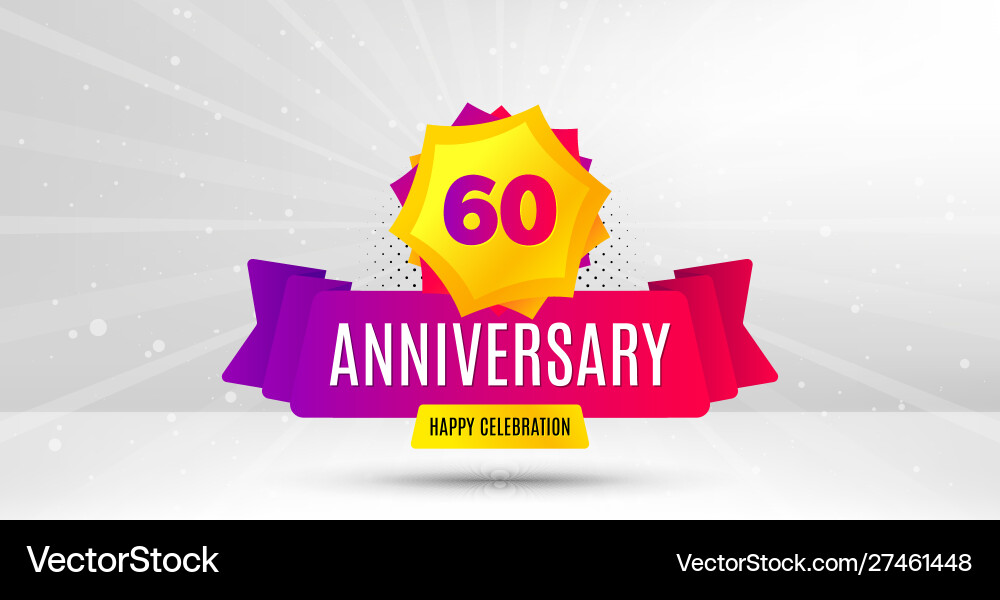 60 years anniversary sixty years celebrating Vector Image