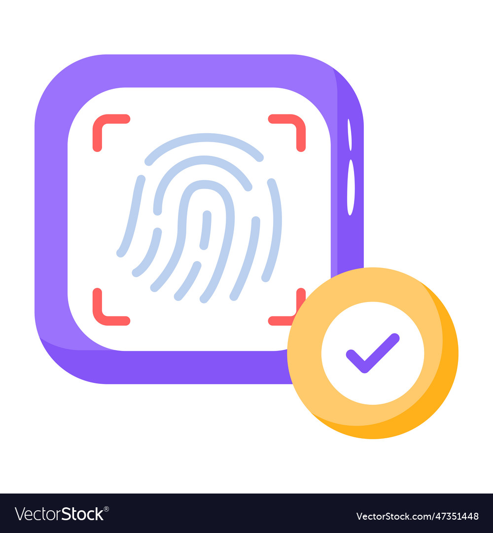 Biometric Verification Royalty Free Vector Image