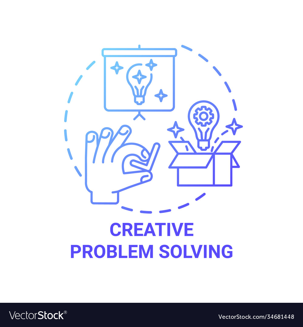 Creative problem solving concept icon Royalty Free Vector