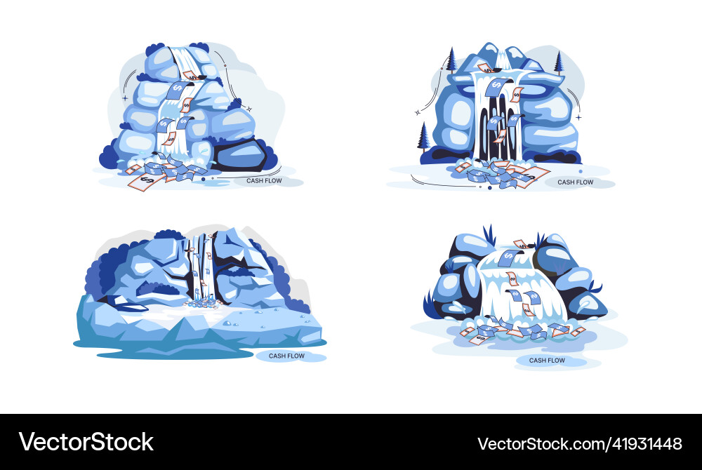 Financial growth development business investment Vector Image
