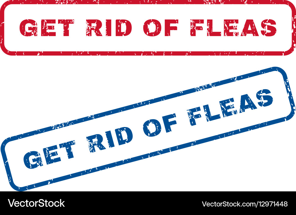 Get rid of fleas rubber stamps Royalty Free Vector Image