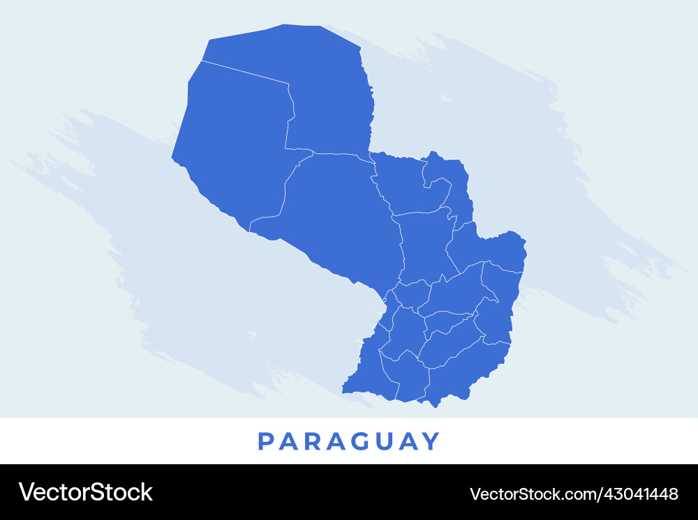 National map of paraguay Royalty Free Vector Image