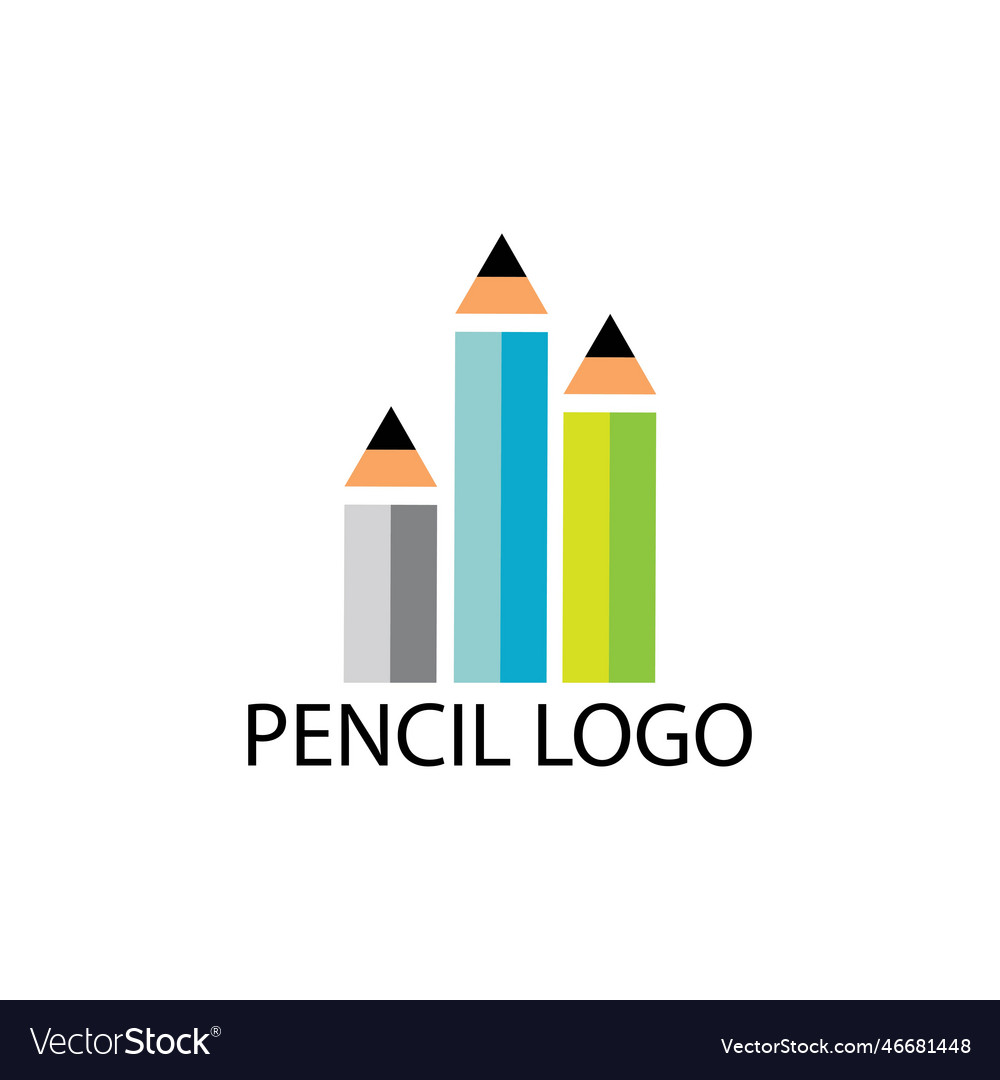 Pencil logo Royalty Free Vector Image - VectorStock