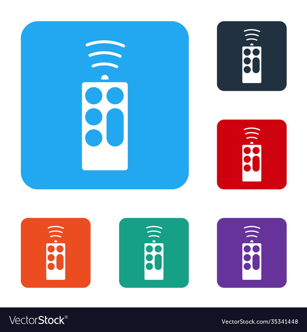 White remote control icon isolated on Royalty Free Vector