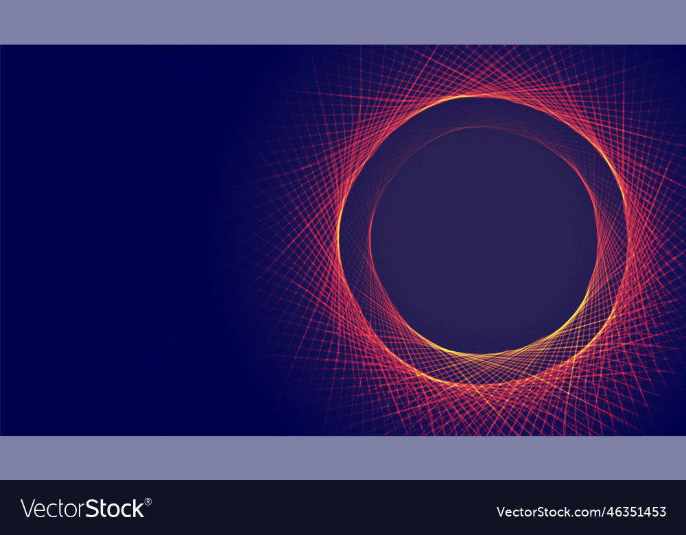 Abstract circular lines frame background Vector Image