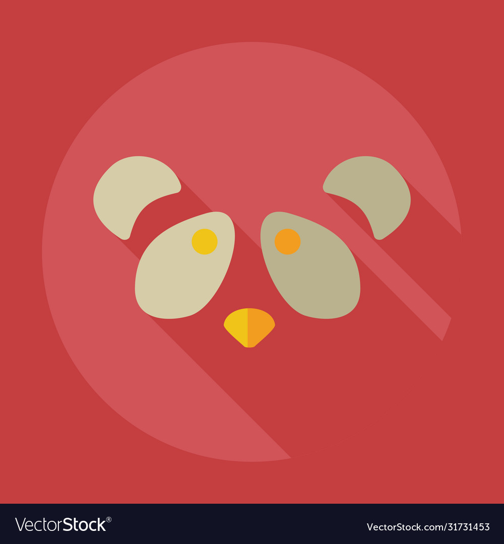 Flat modern design with shadow icons pandas Vector Image