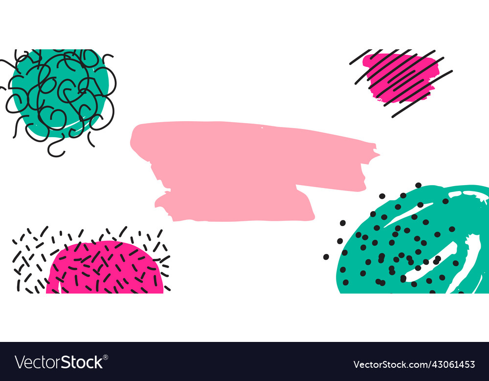 Fun doodle pattern background with abstract Vector Image