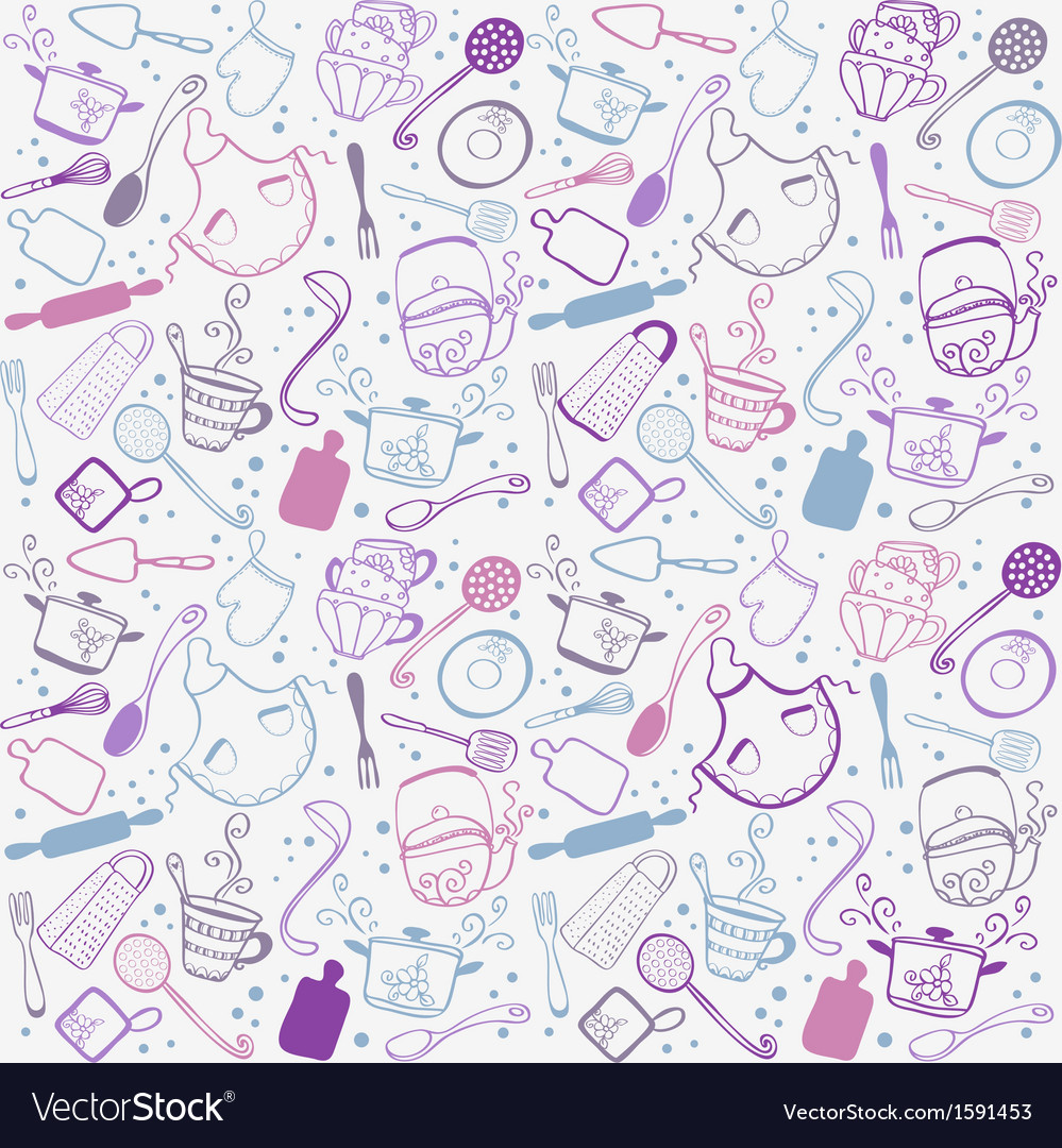 Kitchen pattern Royalty Free Vector Image - VectorStock