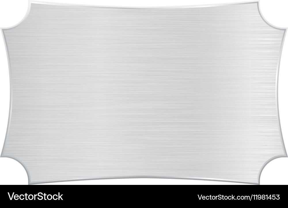 Metal shield decorative steel plate Royalty Free Vector
