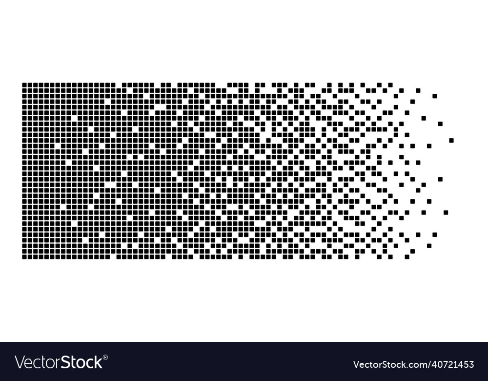 Pixel disintegration background decay effect Vector Image