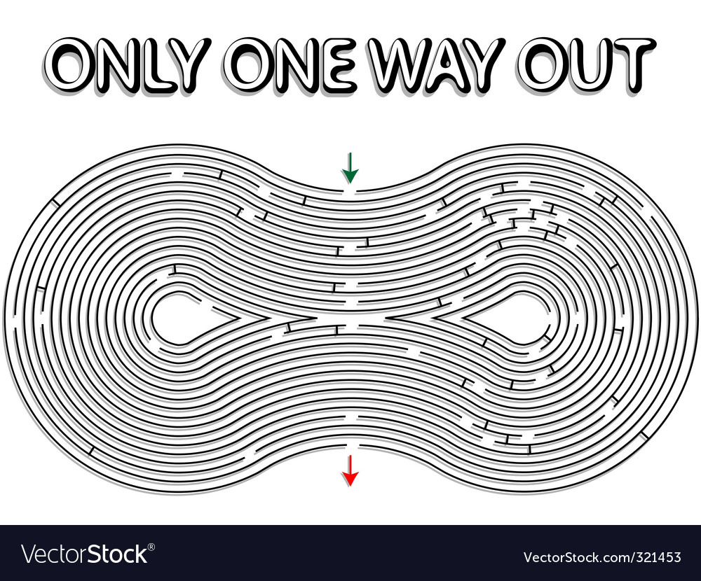 Rounded maze Royalty Free Vector Image - VectorStock