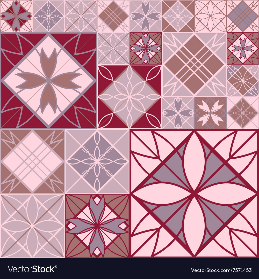 Seamless pink patchwork background Royalty Free Vector Image