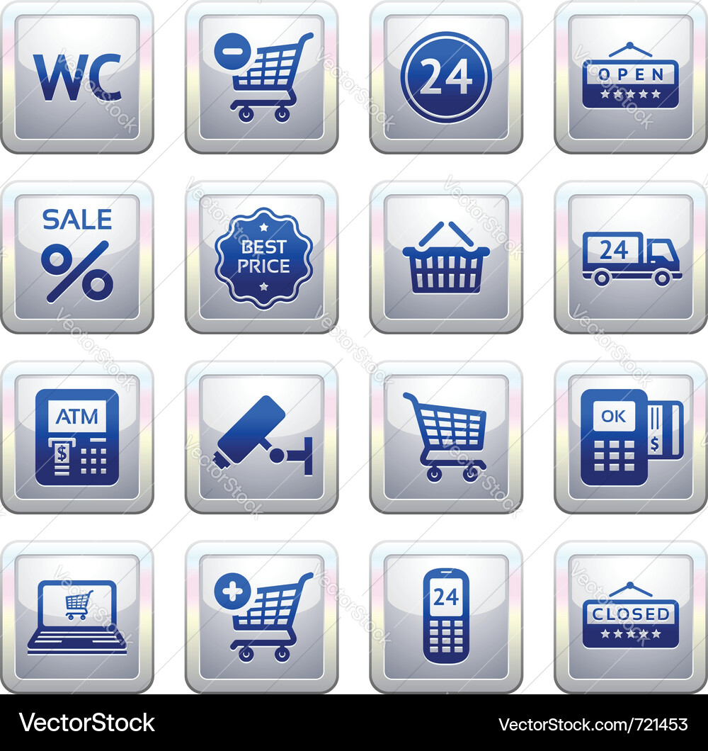 Services and shopping symbols Royalty Free Vector Image
