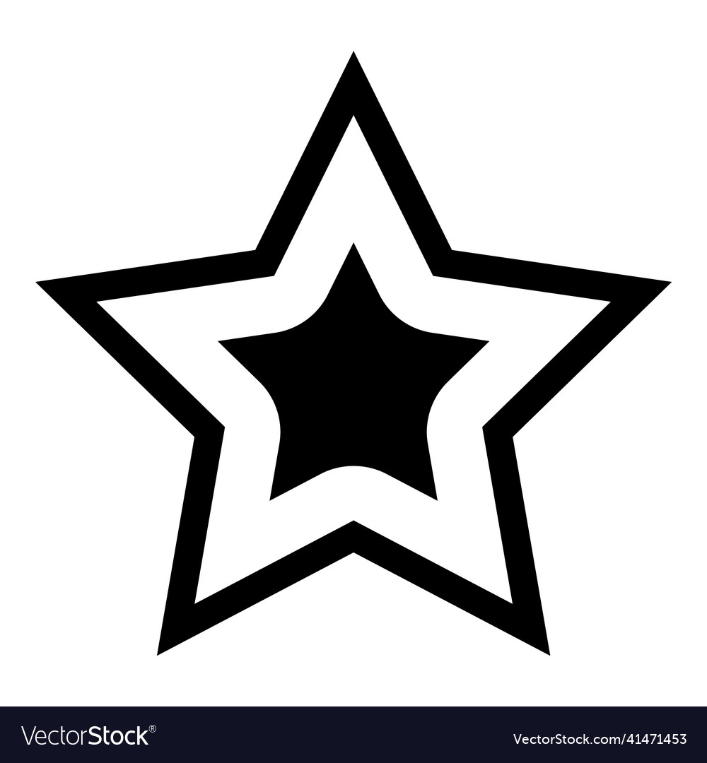Stars flat icon isolated on white background Vector Image