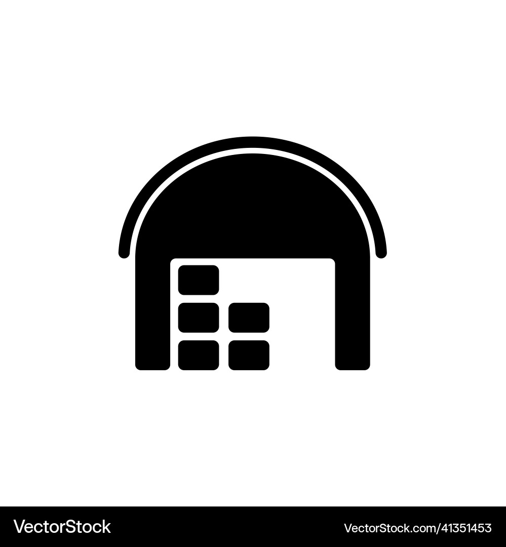 Storehouse icon isolated on white Royalty Free Vector Image