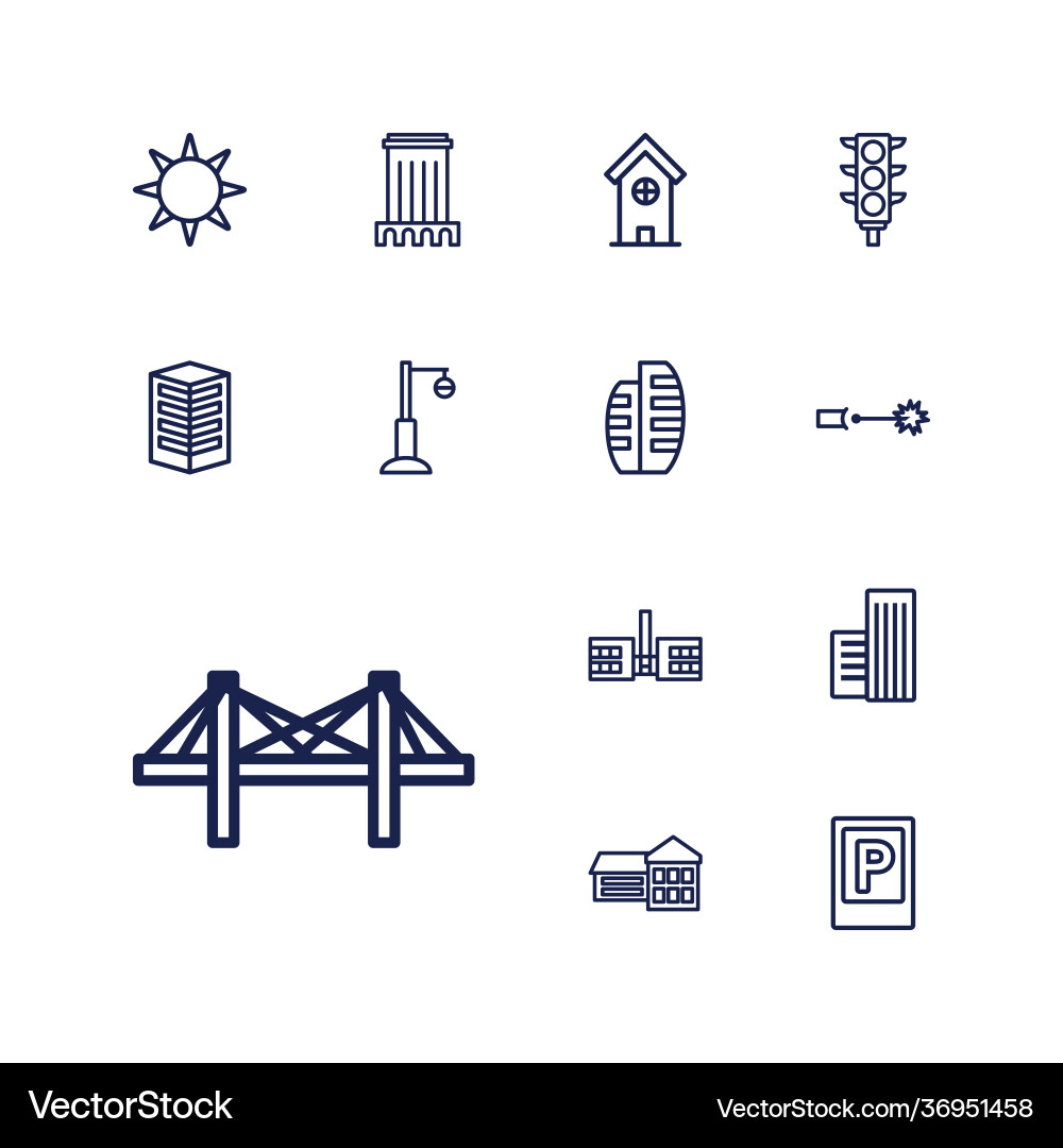 13 urban icons Royalty Free Vector Image - VectorStock