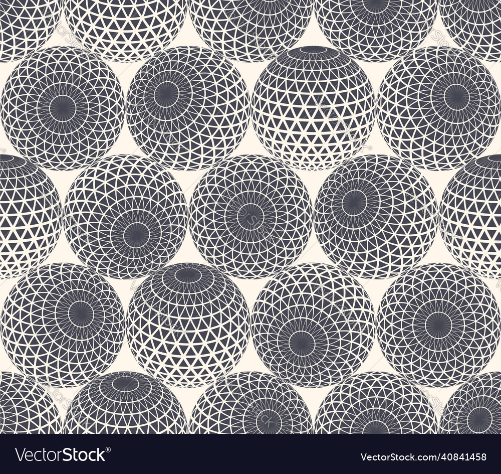 3d balls triangles pattern seamless Royalty Free Vector